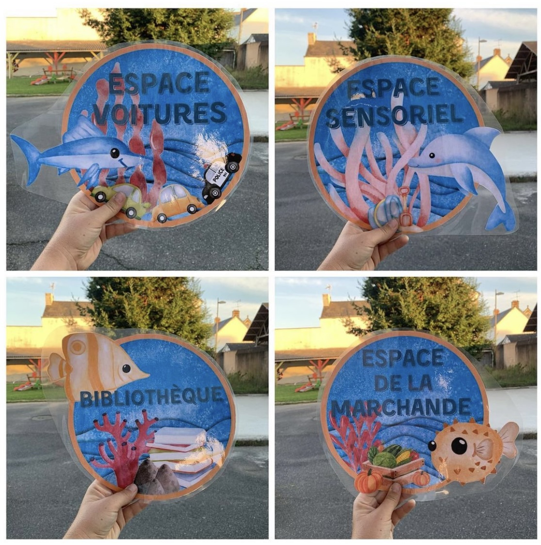 Affichages espaces classe – thème mer – JU.PE.ET.CE